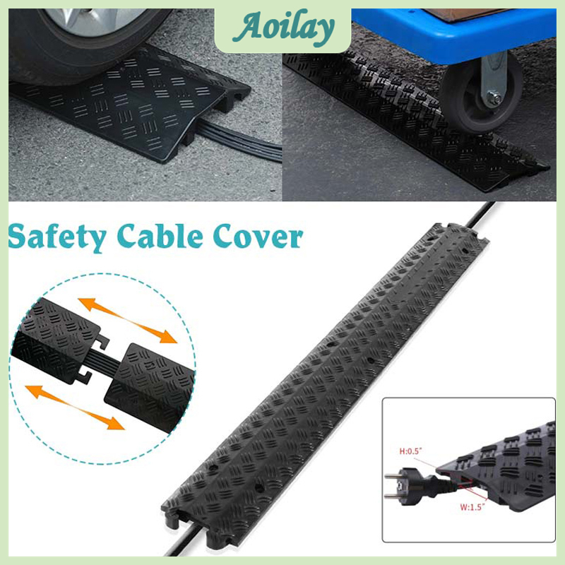 1M PVC Cable Ramp Splicing Floor Cable Protector Floor Cord Cover ...