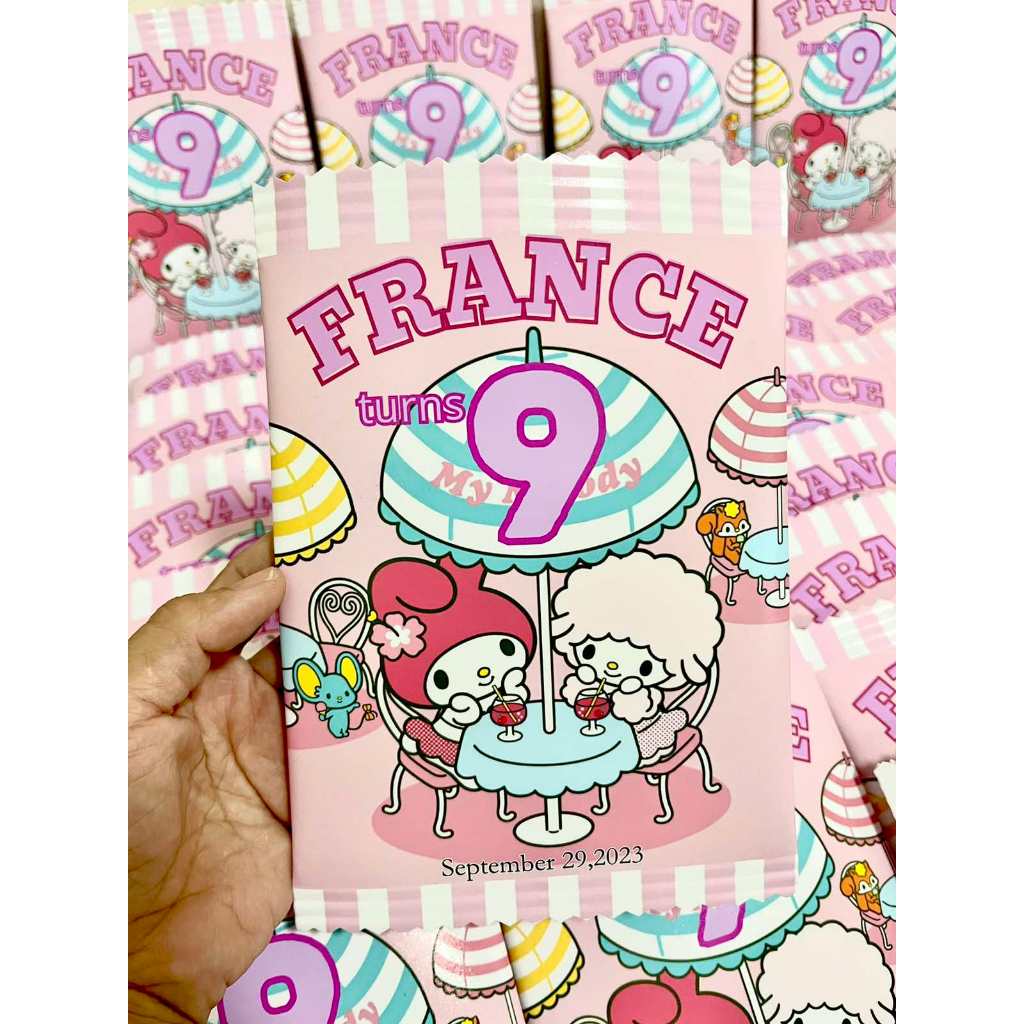 SANRIO MY MELODY Personalized Birthday Chip Bags (5pcs/10pcs + 1pc FREE ...
