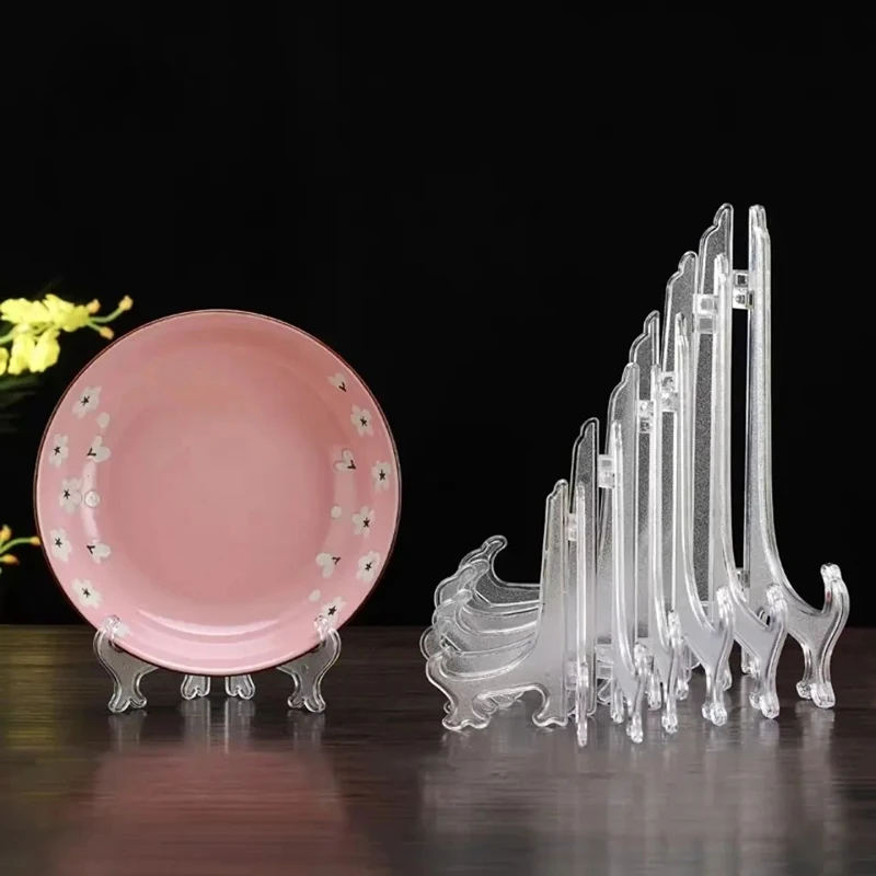 Dish Display Stand Foldable Plastic Display Stand Photo Frame Stand ...