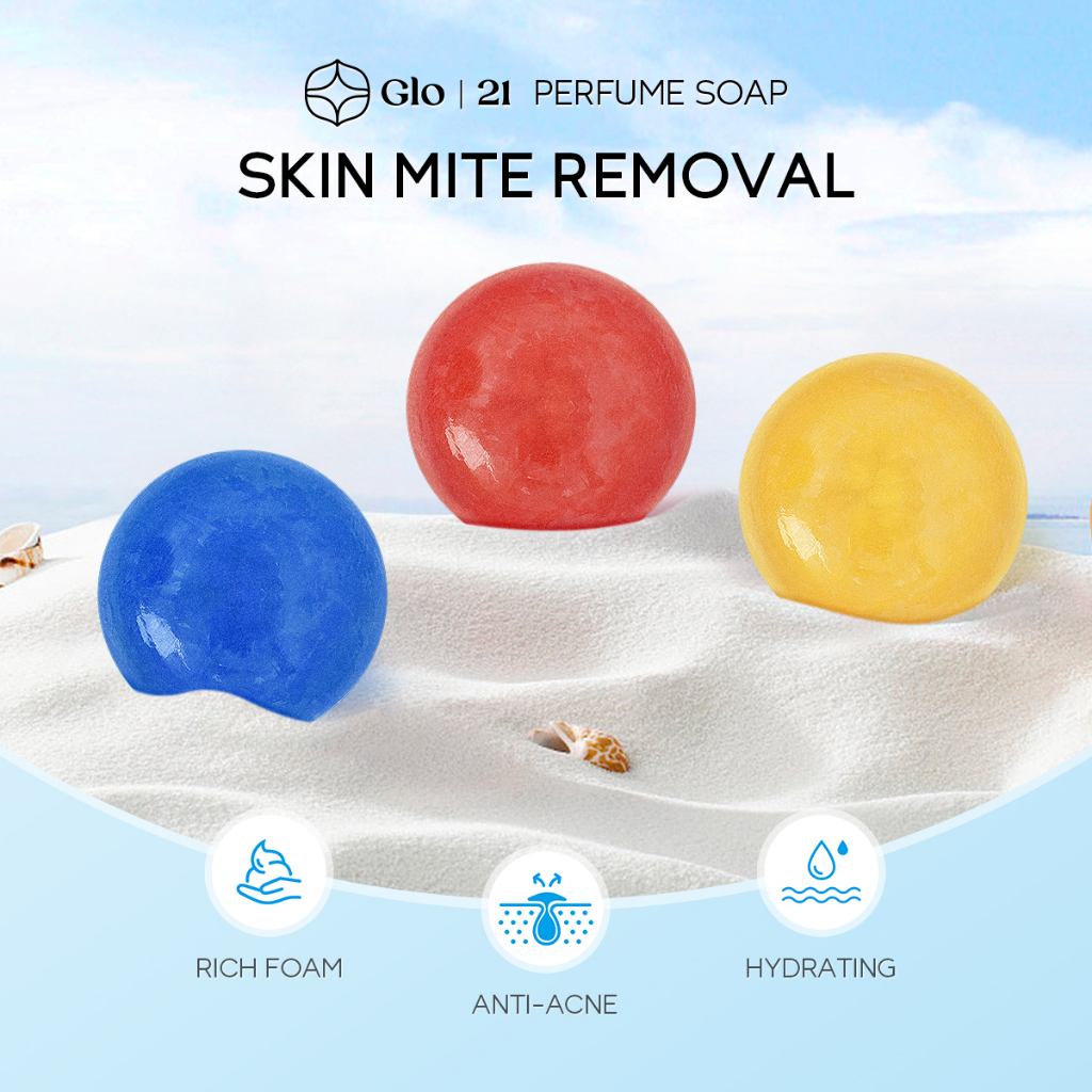 GLO21 perfume soap, oil control, acne removal, long-lasting fragrance ...
