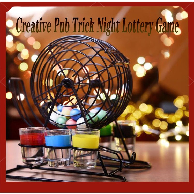 Traditional Bingo Lotto Lottery Family Bingo Game Set - Cage Balls ...