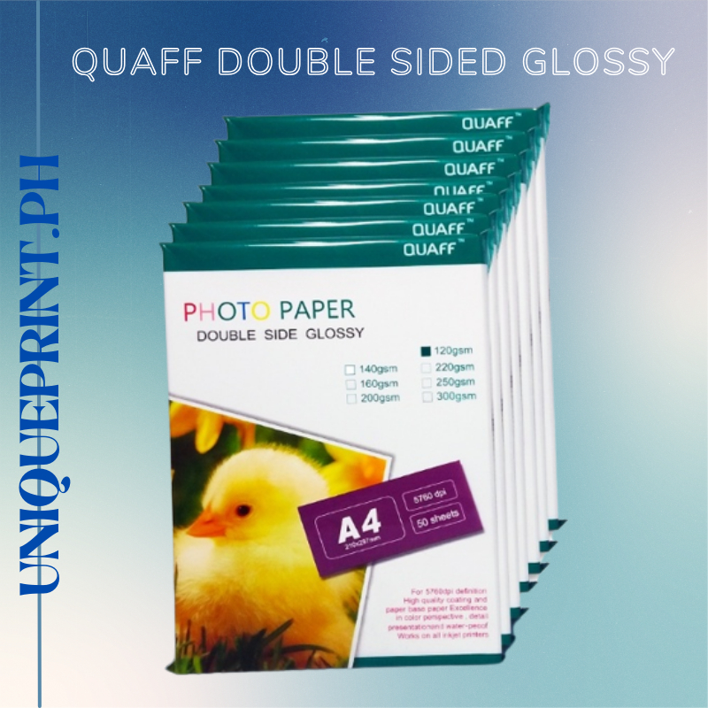 QUAFF Double Sided Glossy Photo Paper A4 (50sheets per pack) | Shopee ...