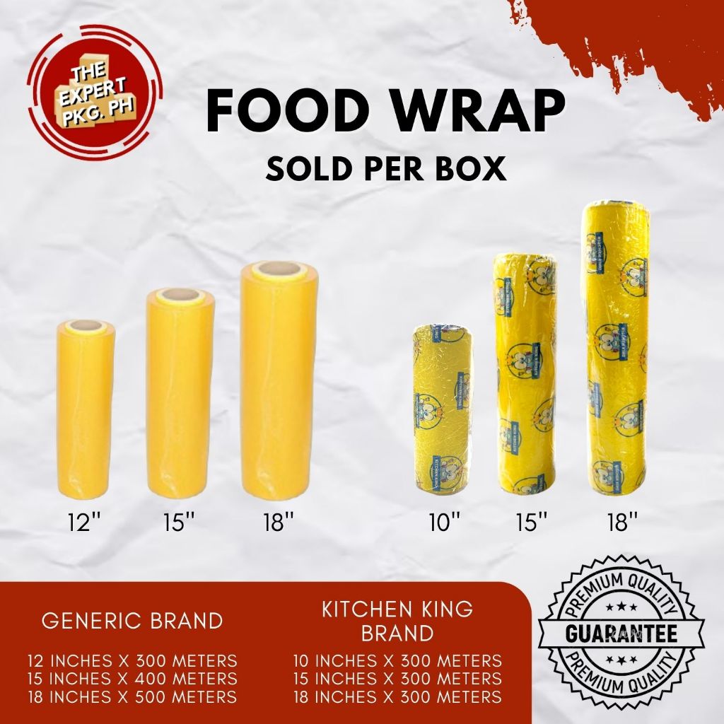 [6 rolls] Food Wrap / Cling Wrap / Plastic Food Packaging Wrap / Food ...