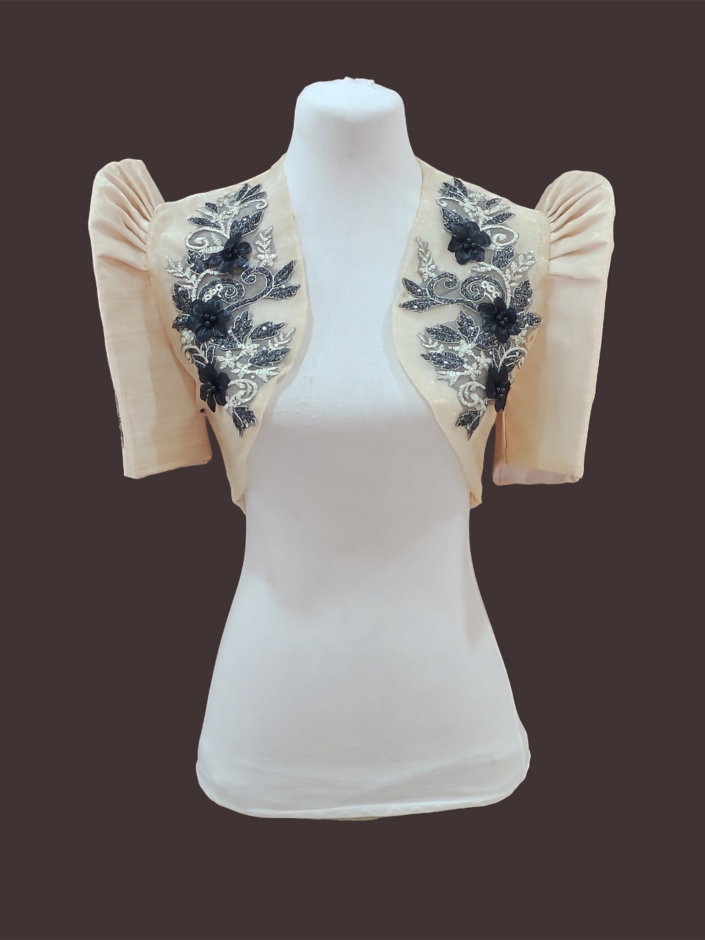 Modern Filipiniana Bolero Crop Top with patching design | Shopee ...