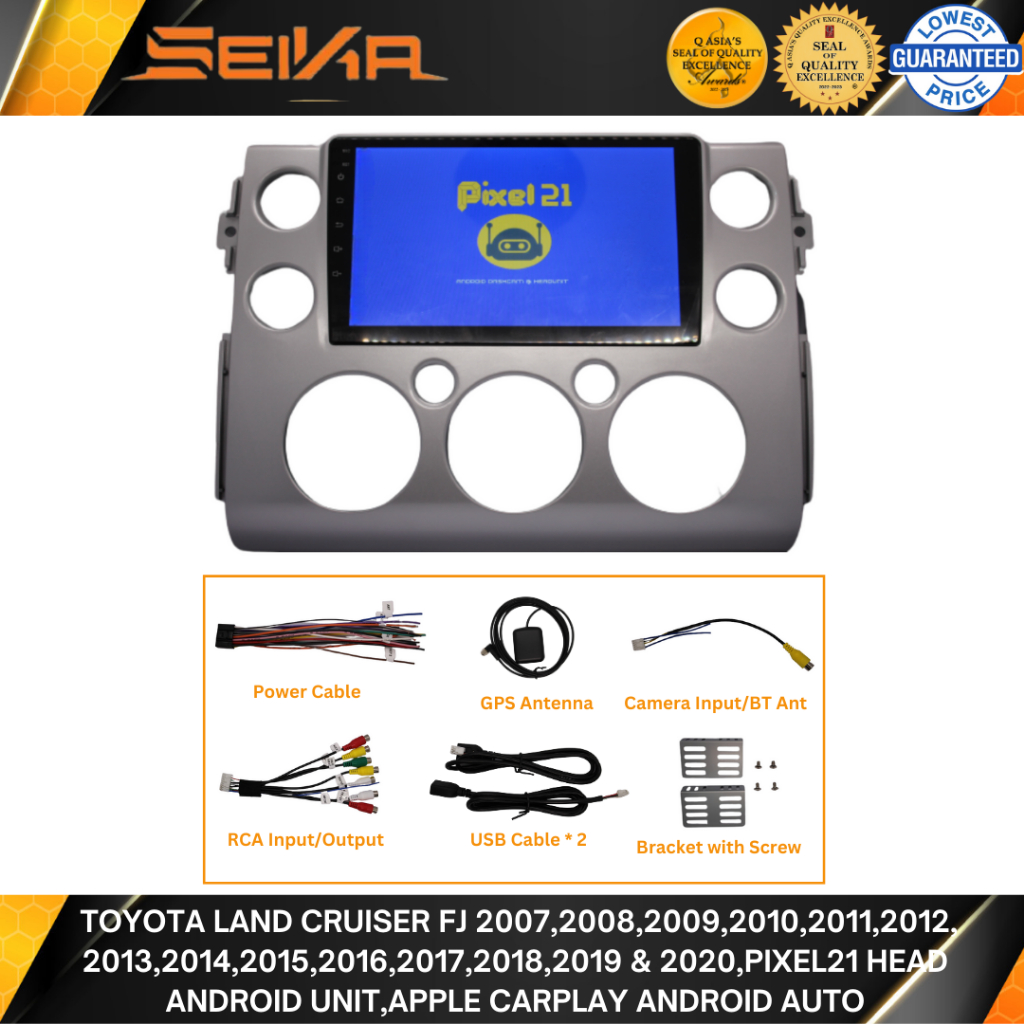 Toyota Land Cruiser Fj 2007 2020 Pixel21 Android Head Unit Apple