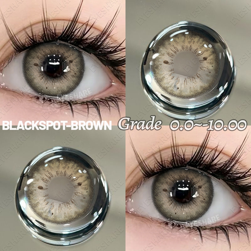 Eyeshare blackspot brown/gray contact lenses graded 0.0~-8.00 a pair ...