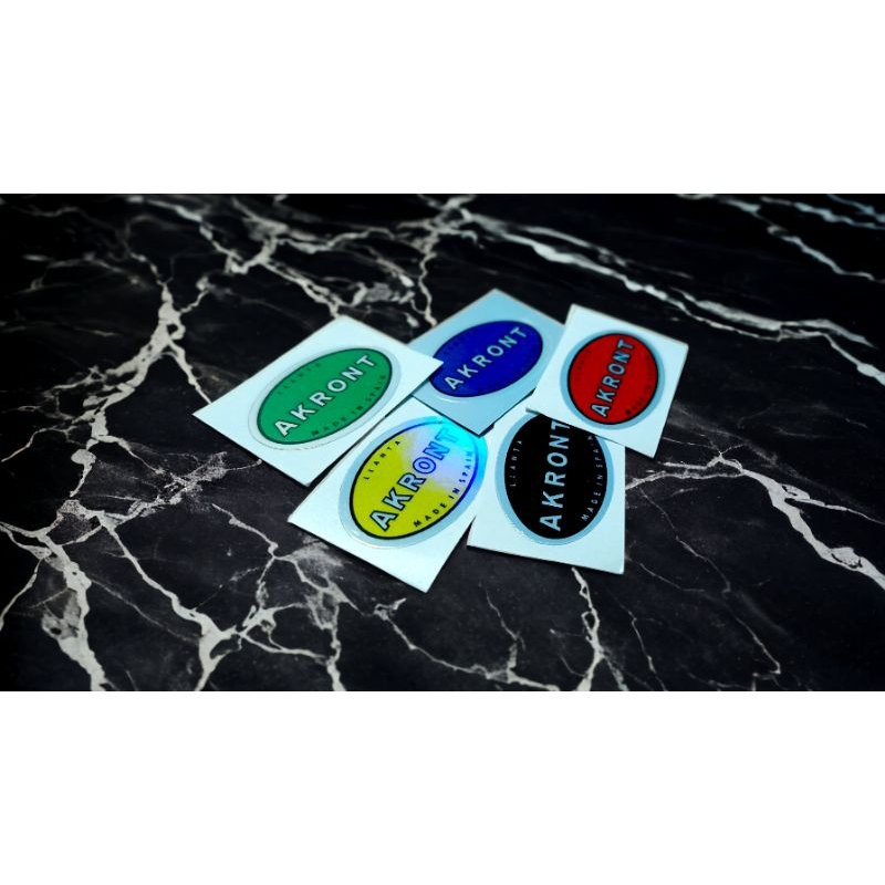 AKRONT RIM STICKER | METALLIC w/ HOLOGRAPHIC FINISHED| WATERPROOF NON ...