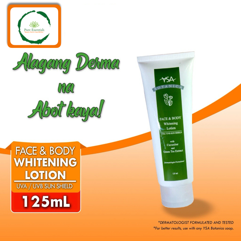 YSA Botanica Face and Body Whitening Lotion with Cucumber and Green Tea ...