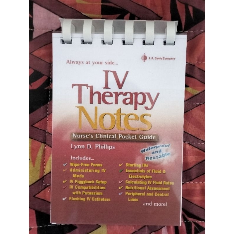 IV Therapy Notes Nurse's Clinical Pocke Guide | Shopee Philippines