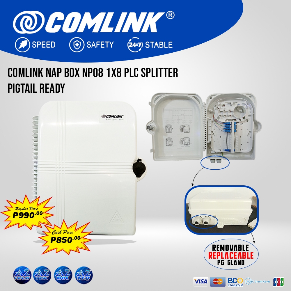 Nap Box With 1:8 PLC Cassette Splitter Set / Pigtail Ready | Shopee ...