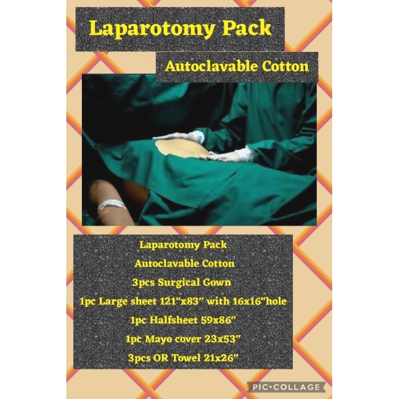 LAPAROTOMY PACK AUTOCLAVABLE COTTON REUSABLE | Shopee Philippines