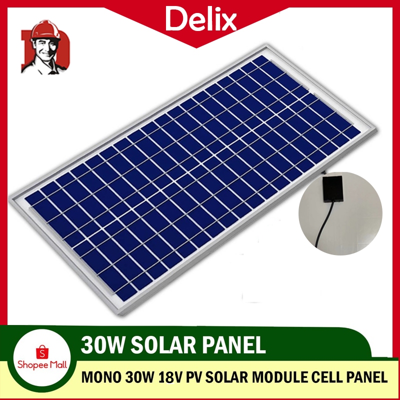 30W Solar Panel 18Volt Pv Monocrystalline Silicon Solar Cell Panel ...