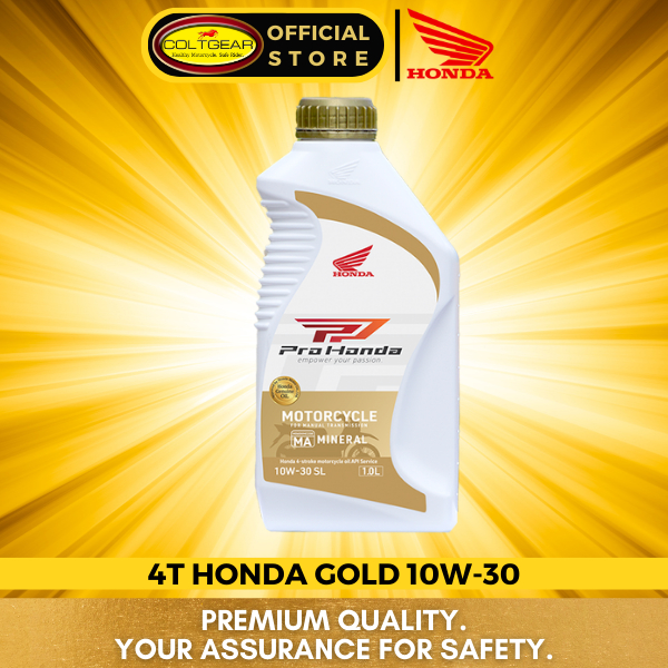 Honda Pro Gold 4T (1Liter) 10W-30MA Multigrade Motorcycle Oil | Shopee ...