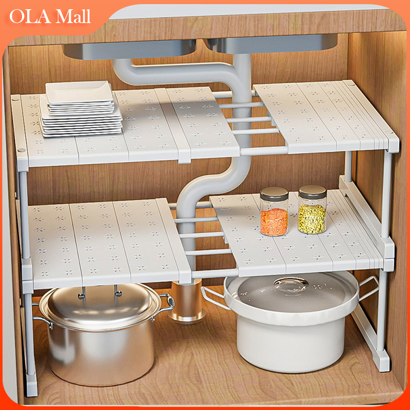 Layered Wardrobe Organizer shelf under sink Kitchen storage rack ...