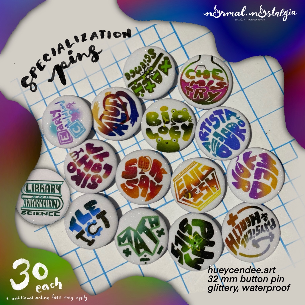 [PNU] SPECIALIZATION NORMAL PINS MINI 32MM/1.25 INCH GLITTER BUTTON ...