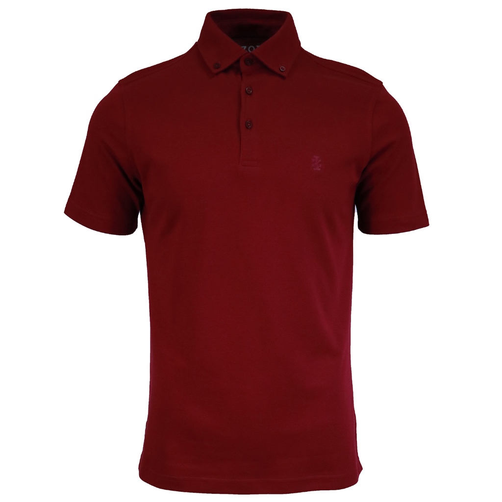 Izod Men's Slim Fit Plain Golf Shirt w/ Button-Down Collar (Maroon) | Shopee Philippines
