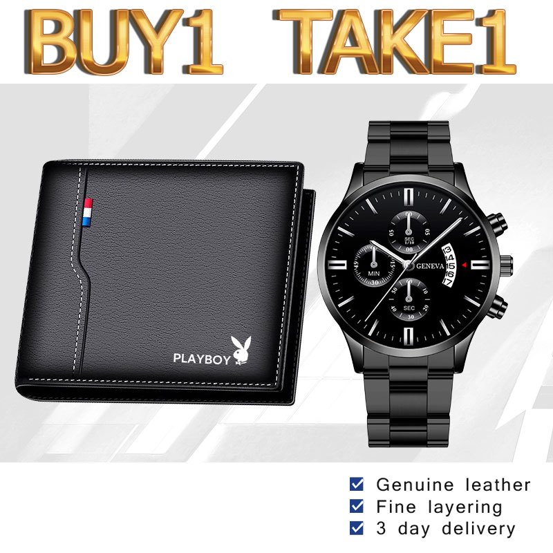 Leather wallet for men original short wallet with metal edge decoration ...