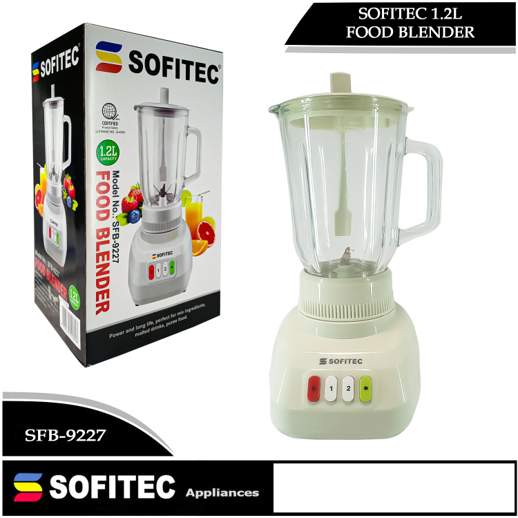 Good Quality!! 1.2L Electric Food Blender Glass Pitcher with Cover and ...