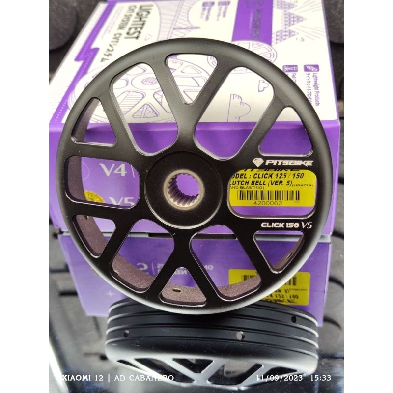 PITSBIKE CLICK125/150 CLUTCH BELL V5 SAND BLASTED (LIGHTEN) | Shopee ...