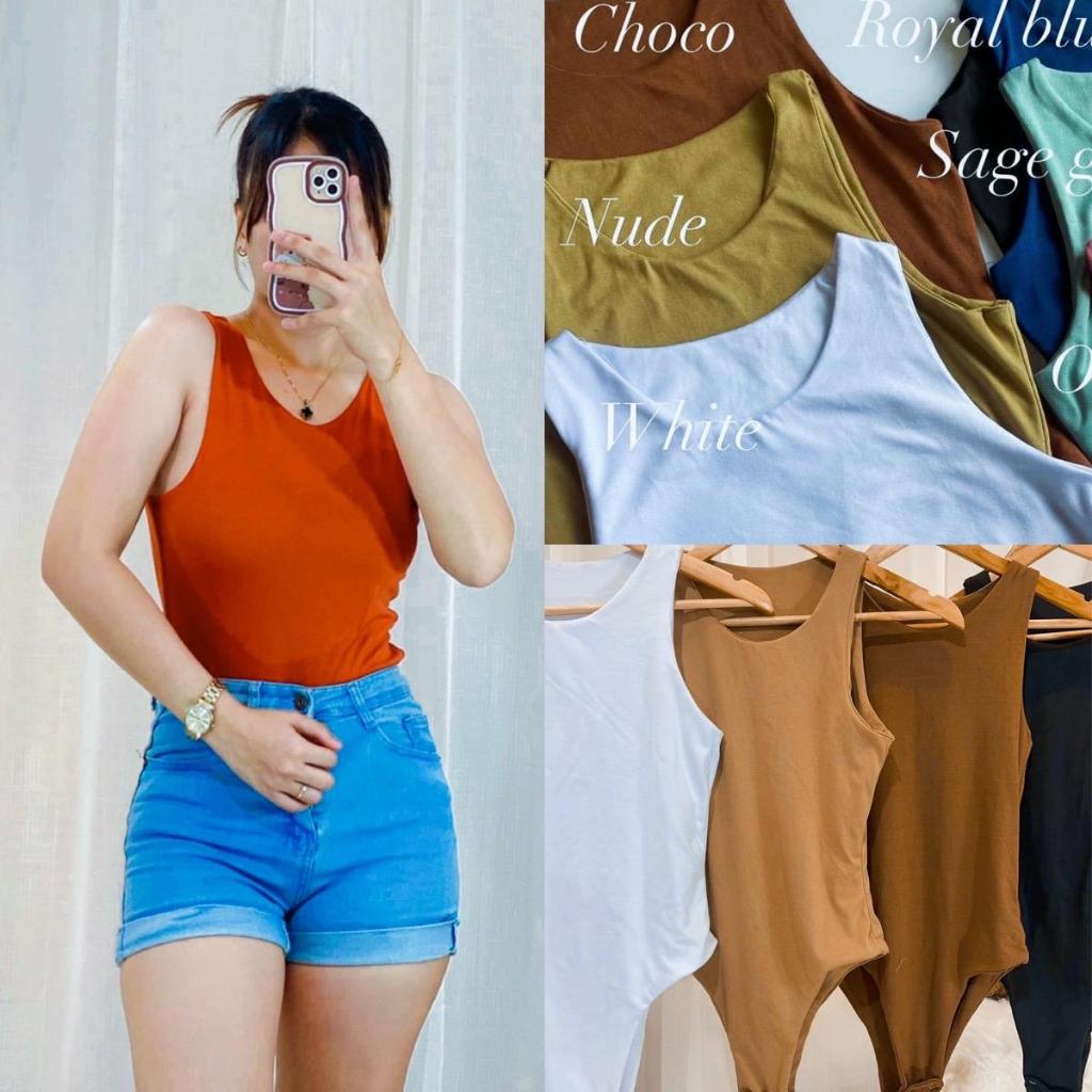 Veronikka Nora Tank Bodysuit Full Double Lining with Snap Button ...