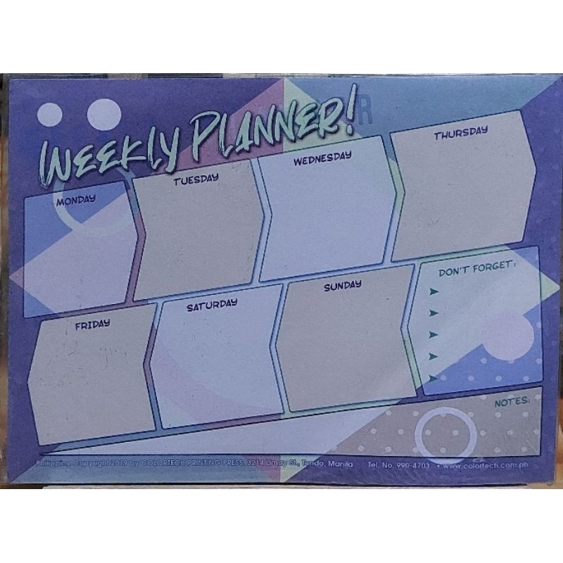 Weekly Planner With Design | Shopee Philippines