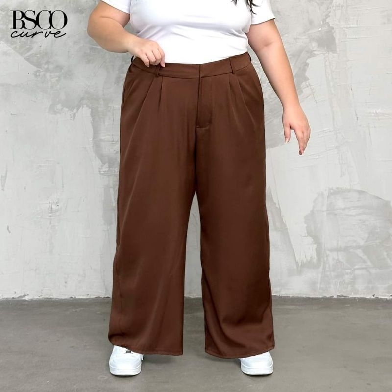 ONHAND BSCO CURVE PLUS SIZE XL-6XL ZOEY KOREAN STYLE WIDELEG TROUSERS ...
