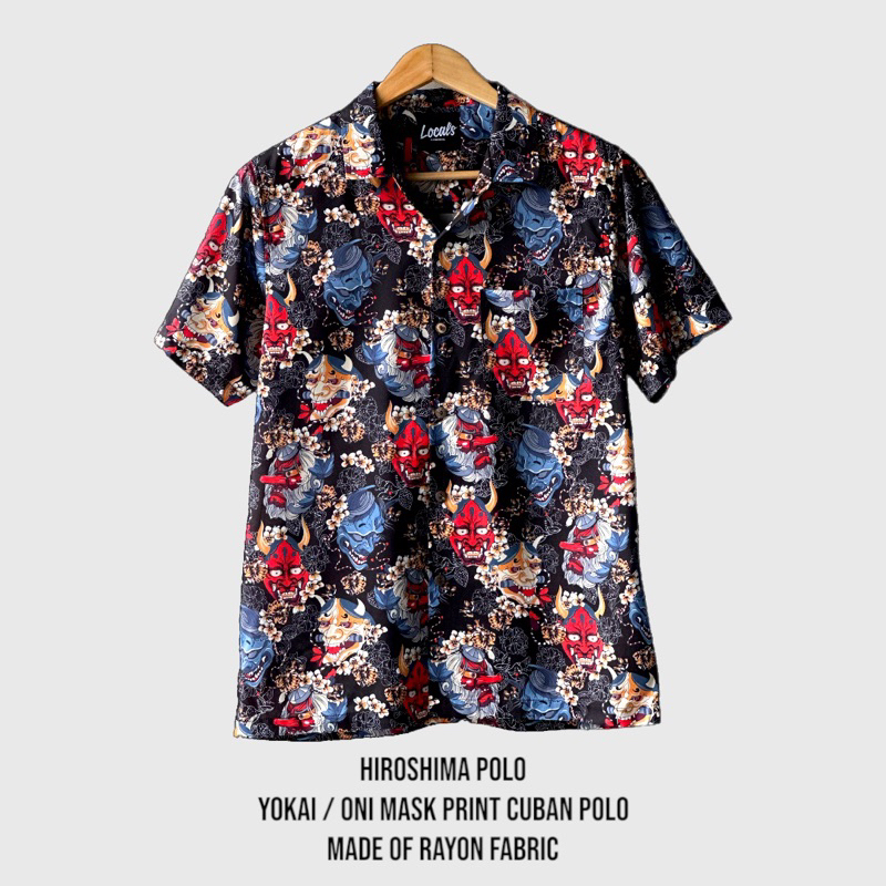 JAPANESE DEMON PRINT HIROSHIMA POLO FOR MEN (LOCALSPH) | Shopee Philippines