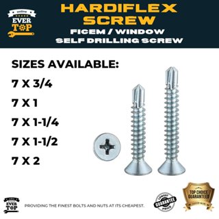 50/100pcs Window Screw | Hardiflex Screw Ficem Screw Flat Head Self ...