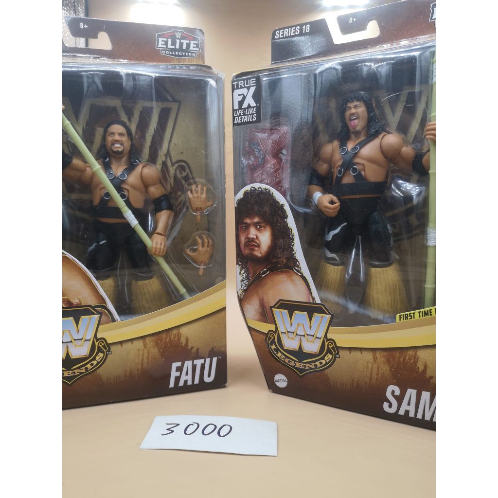mattel wwe elite legends samu and fatu set | Shopee Philippines