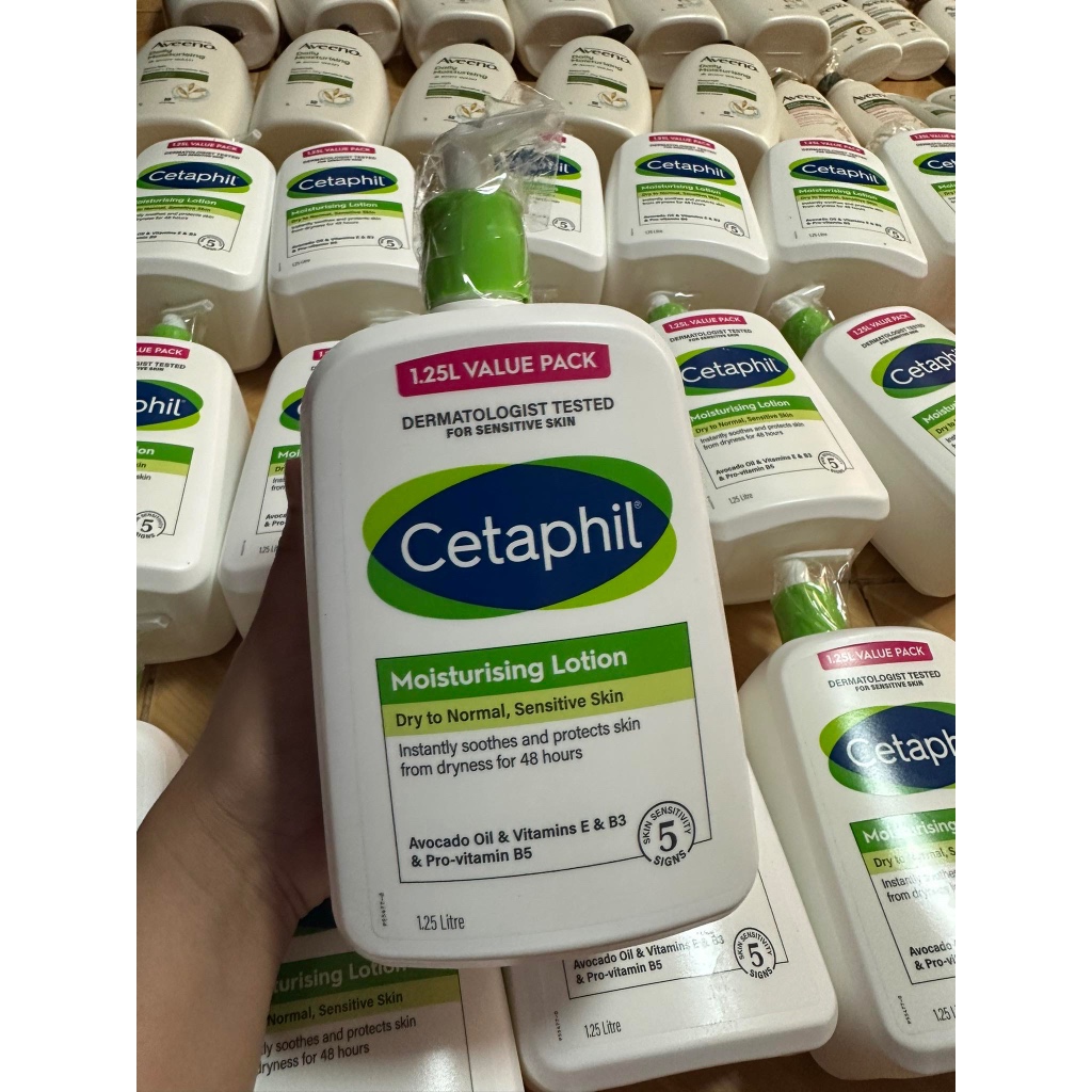 Authentic Cetaphil moisturising lotion value pack 1.25liter | Shopee ...