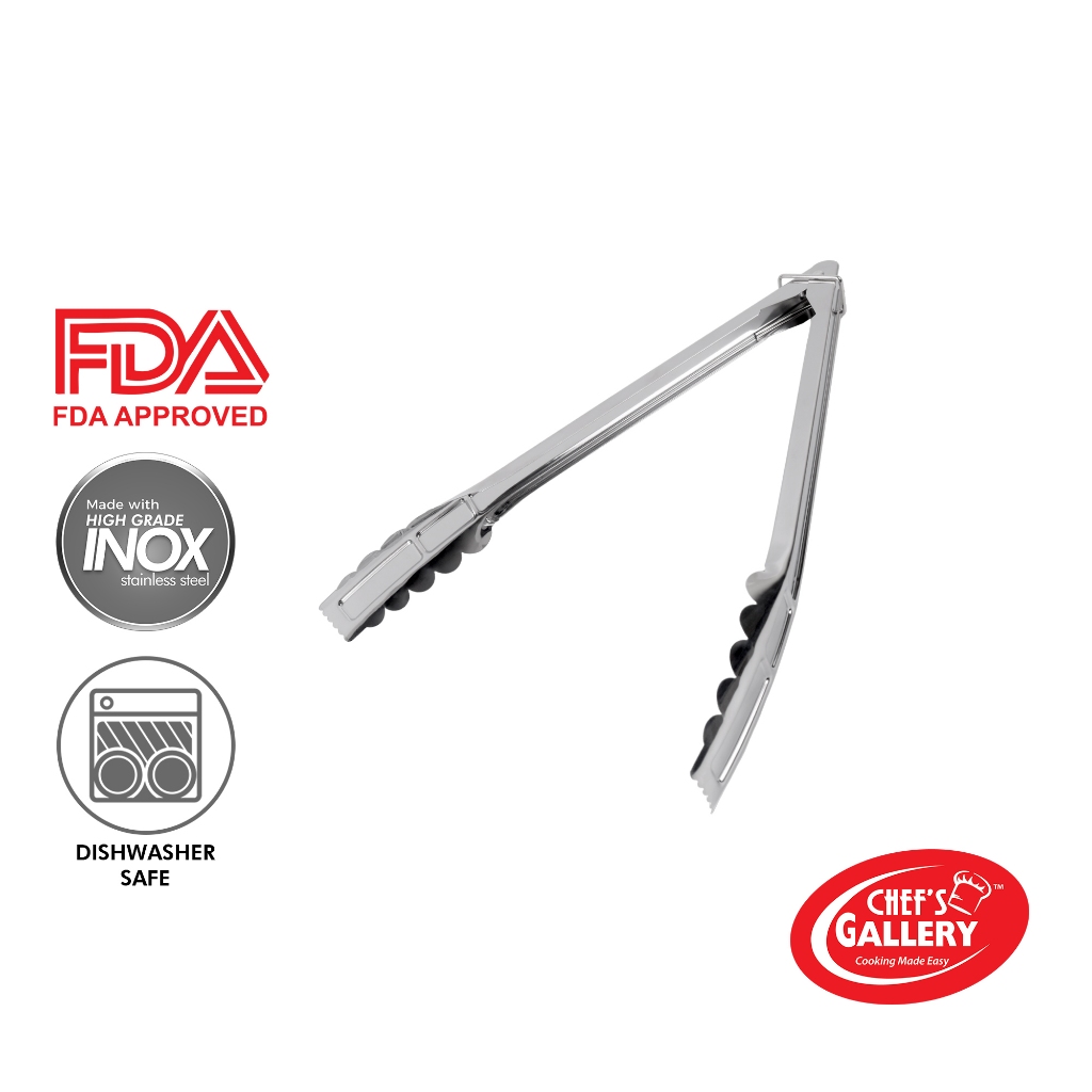 Chef's Gallery Food Tongs, Food Grade Material, Multi-Purpose Serving ...