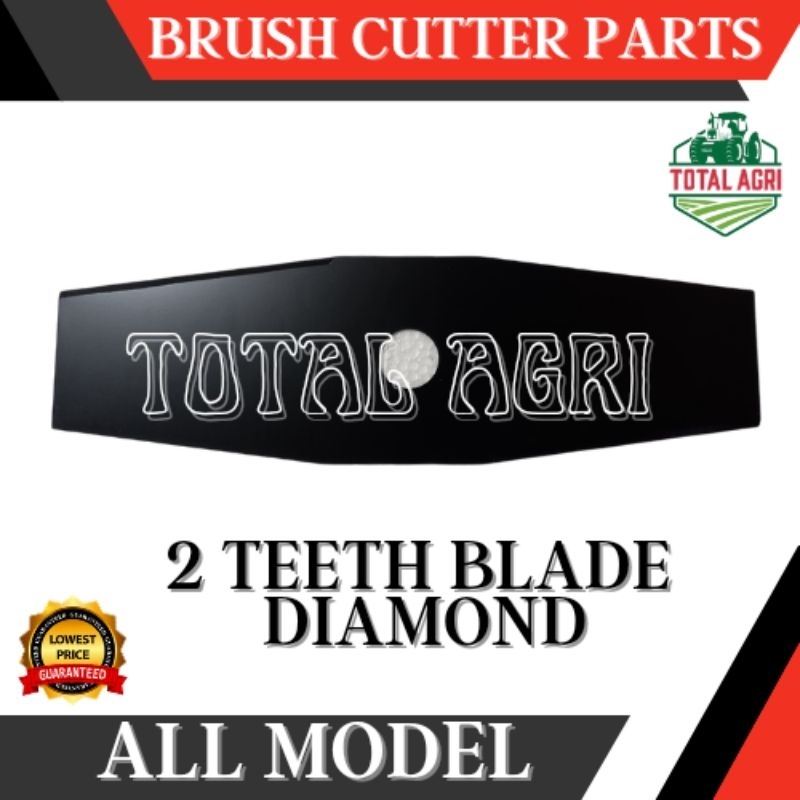 2 Teeth (Diamond) Blade 12" Brush Cutter Grass Cutter Trimming Cutting ...