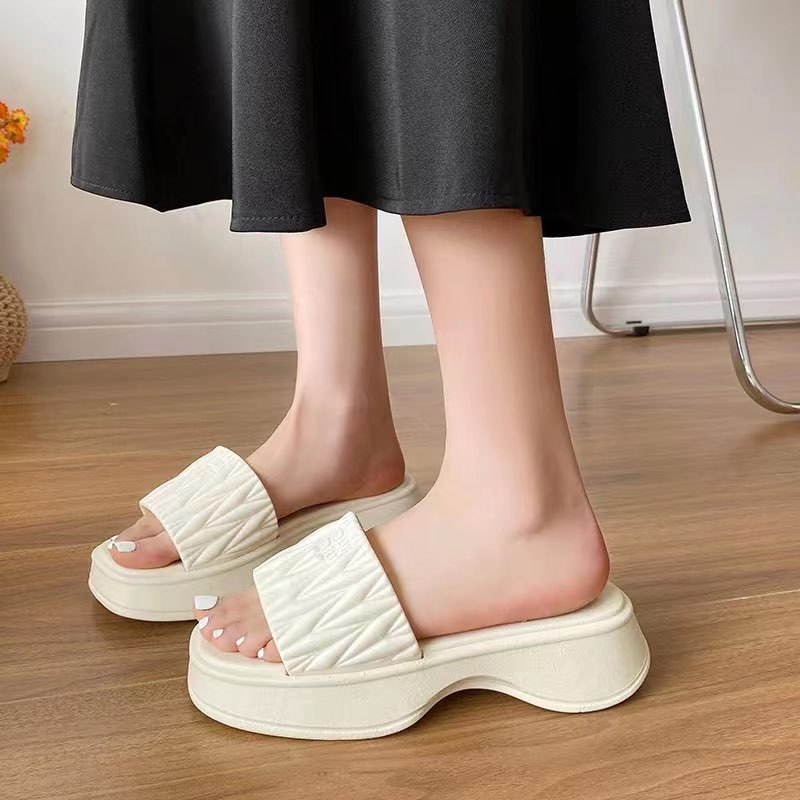 Women's fashionable versatile sandals Korean style thick sole slippers ...