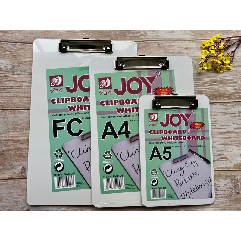 Joy Whiteboard Clipboard (1pc) A5/A4/Long | Shopee Philippines