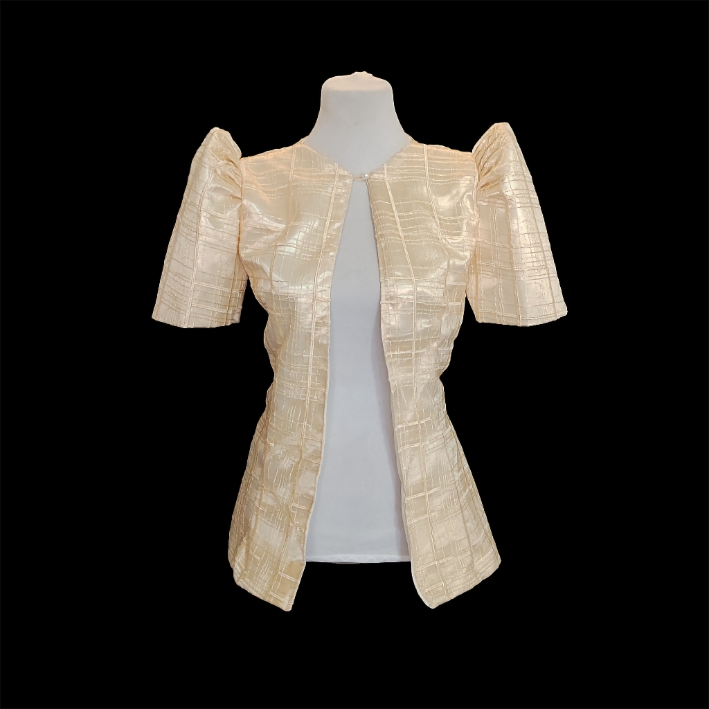 Filipiniana Mestiza Ladies Coat Beige | Shopee Philippines