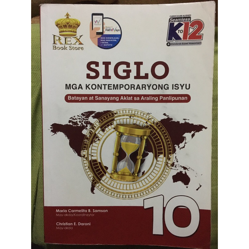 Siglo Kontemporaryong Isyu Grade 10 REX BOOKSTORE 2019 Edition | Shopee ...