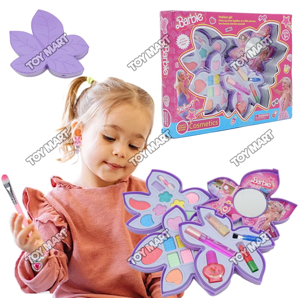 Barbie Cosmetics - Kids Makeup Super Pack with Glitter Lip Gloss, Lip ...