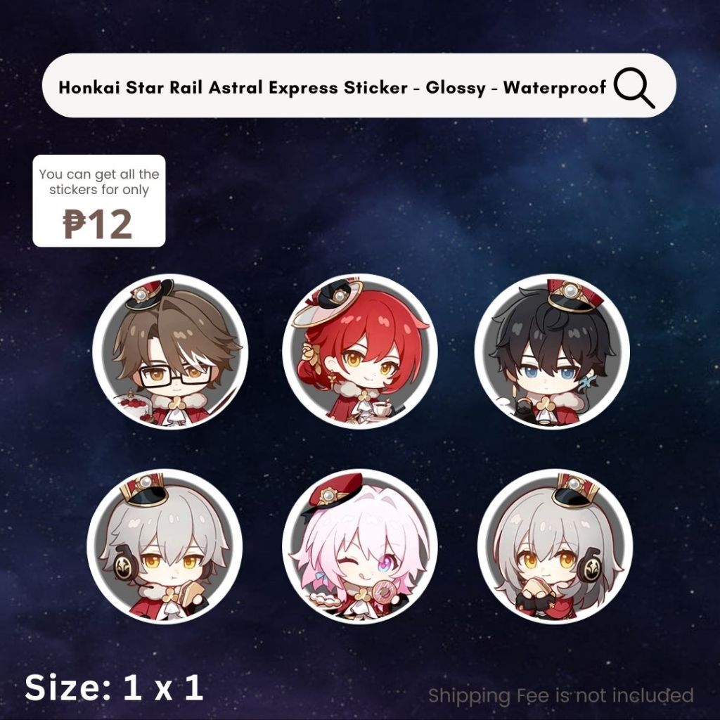 Honkai Star Rail Astral Express Stickers - Glossy - Waterproof | Shopee ...