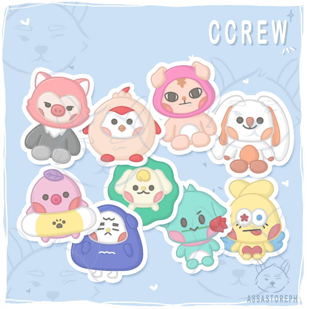 CRAVITY CCREW Cute Sticker Waterproof Laminated Fanart | Assastoreph ...