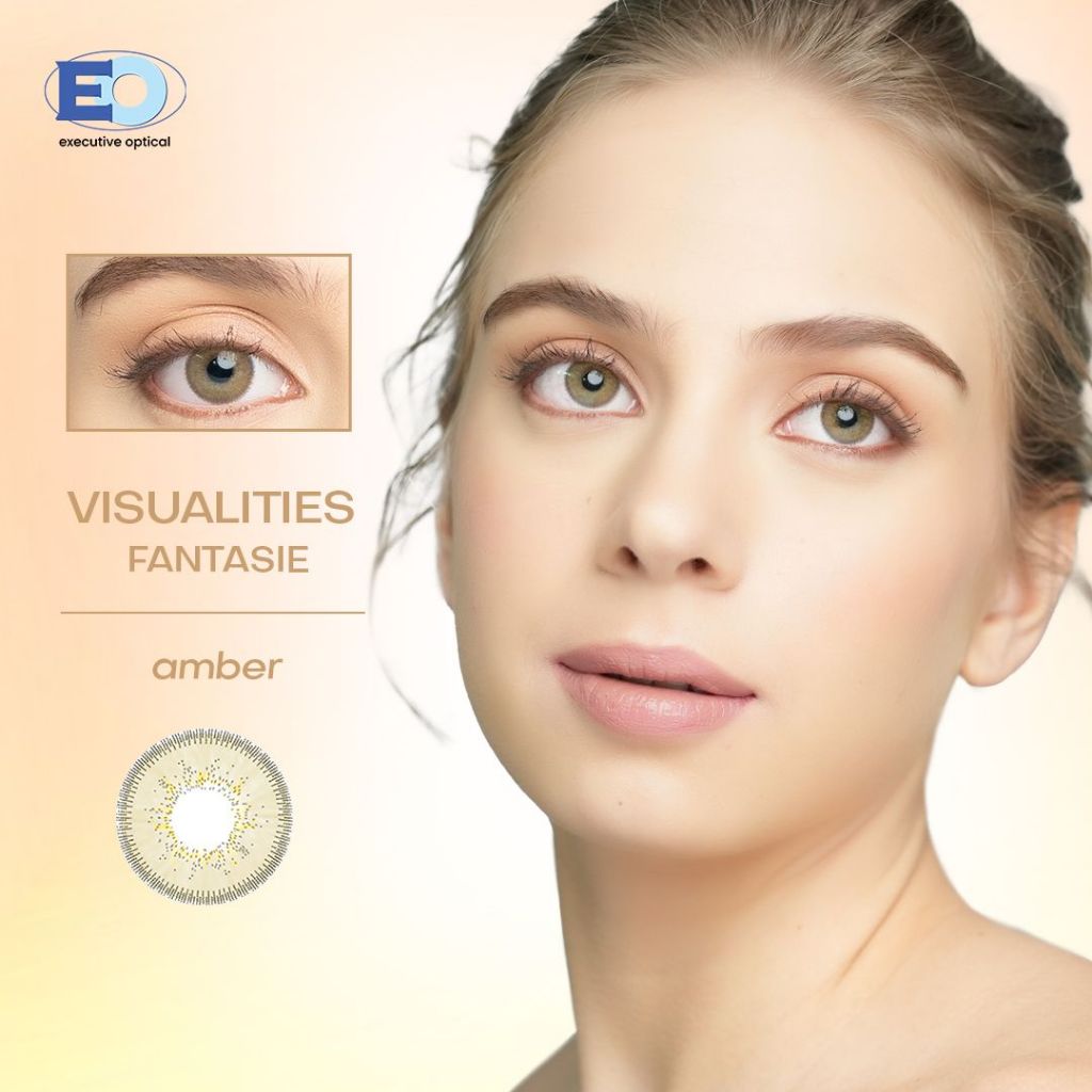 EO Visualities Fantasie Amber | Graded Brown Contact Lenses (6 months ...
