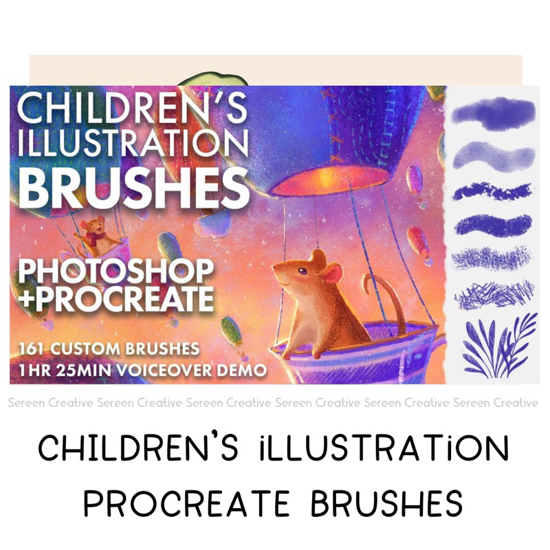 P348 Children’s Illustration Brushes for Photoshop & Procreate ( Demo ...