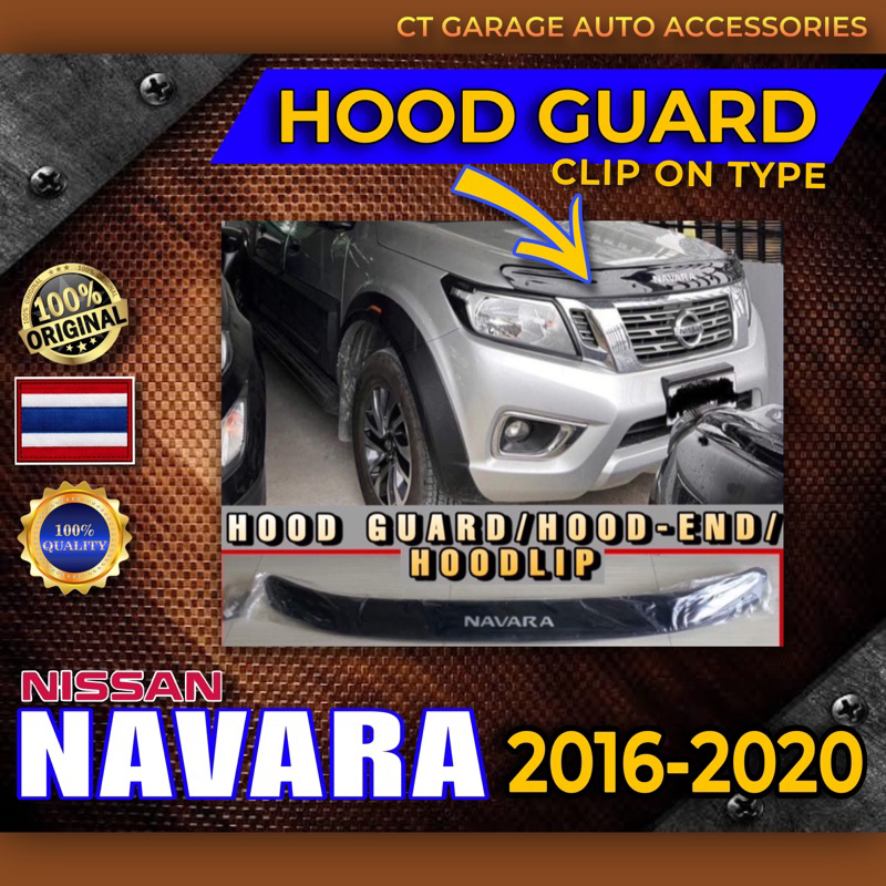 Nissan NAVARA NP300 2016-2020 HOOD GUARD/HOODLIP/HOOD-END (clip type ...