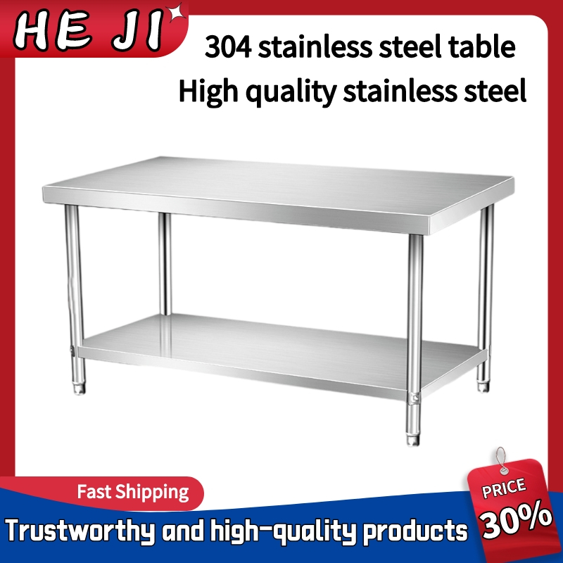 304 Stainless table kitchen console packing table furniture Double ...