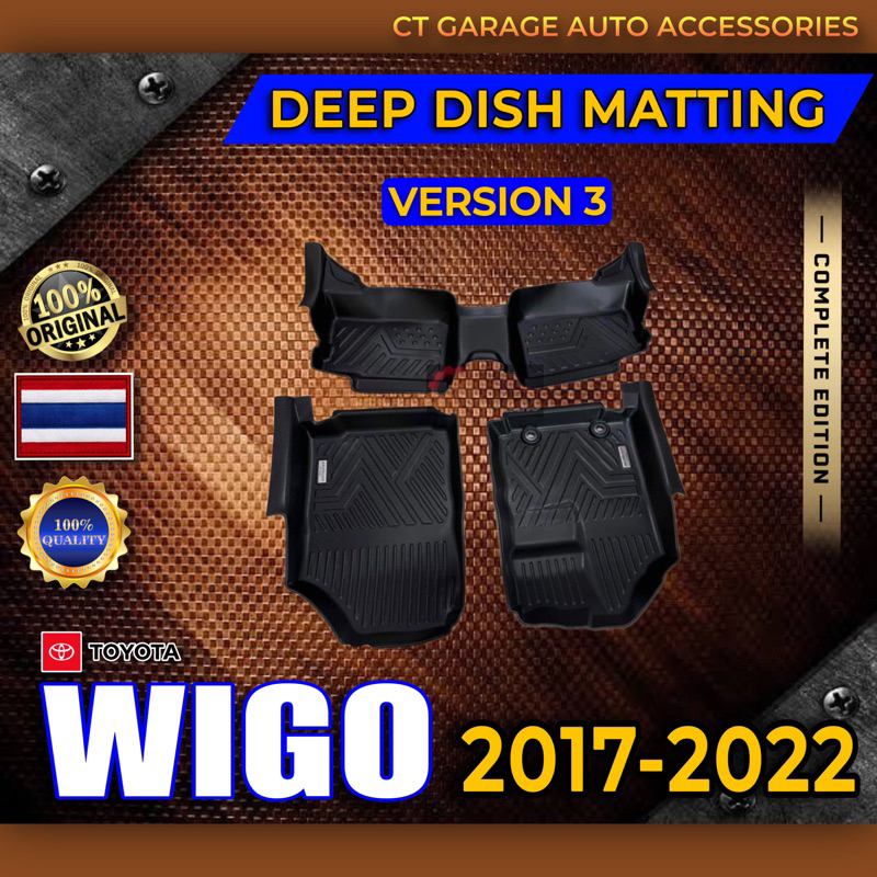 TOYOTA WIGO 2017-2022 VERSION 3 DEEP DISH MATTINGl | Shopee Philippines