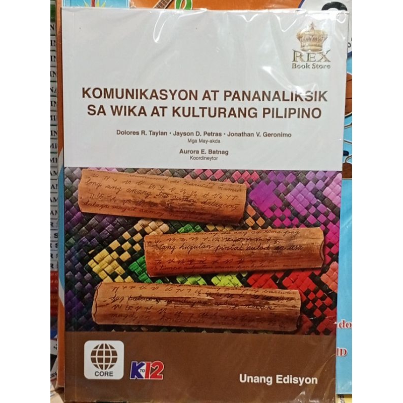 KOMUNIKASYON AT PANANALIKSIK SA WIKA AT KULTURANG FILIPINO | Shopee ...