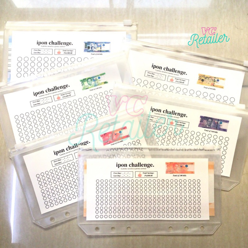 A6 Ziplock Ipon Challenge with Binder | VC Retailer | Shopee Philippines