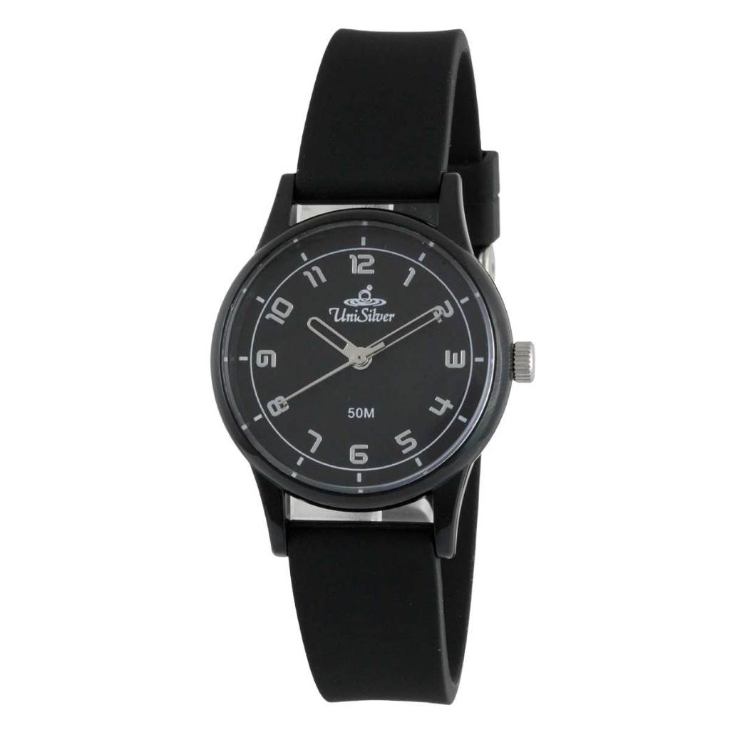 UniSilver TIME Women's Black Analog Rubber Watch KW3535-2003A | Shopee ...