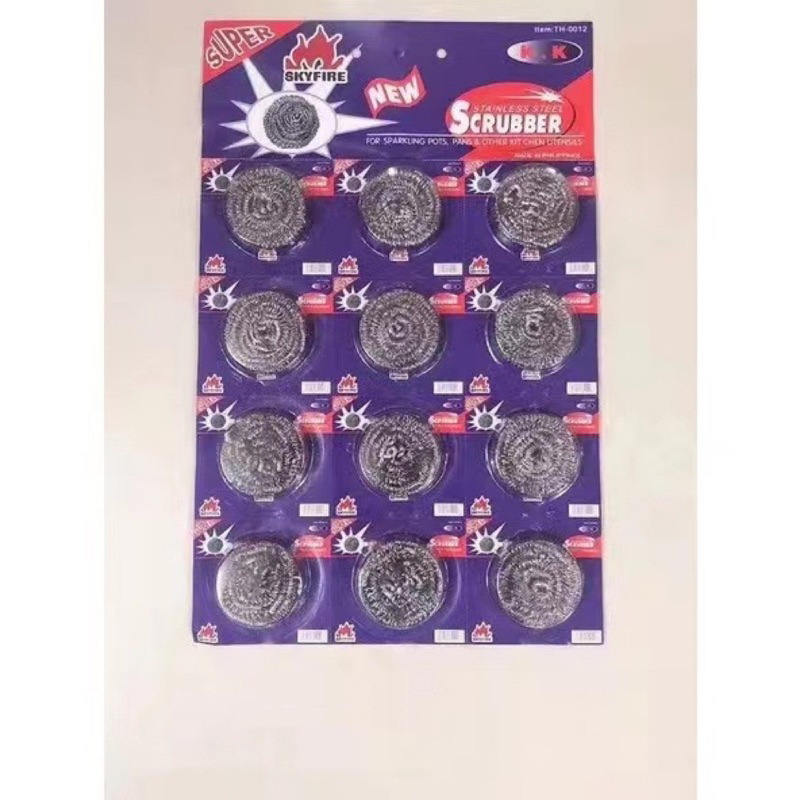 1pcs hot sale kitchen sponge stainless steel scrubber pot metal scourer ...