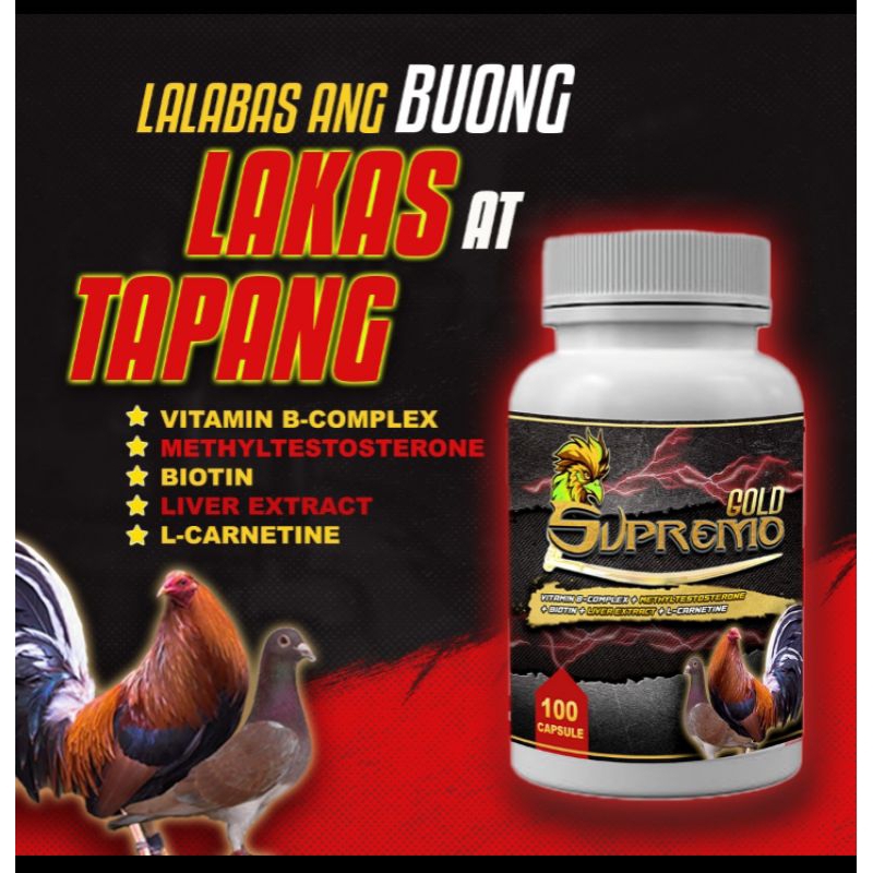 SUPREMO GOLD CAPSULE (KUMPLETONG BITAMINA PARA SA LAHING PALABAN) 100 ...