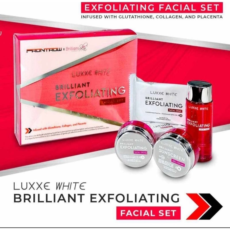 LUXXE WHITE BRILLIANT SKIN EXFOLIATING SET WITH GLUTA , COLLAGEN AND ...